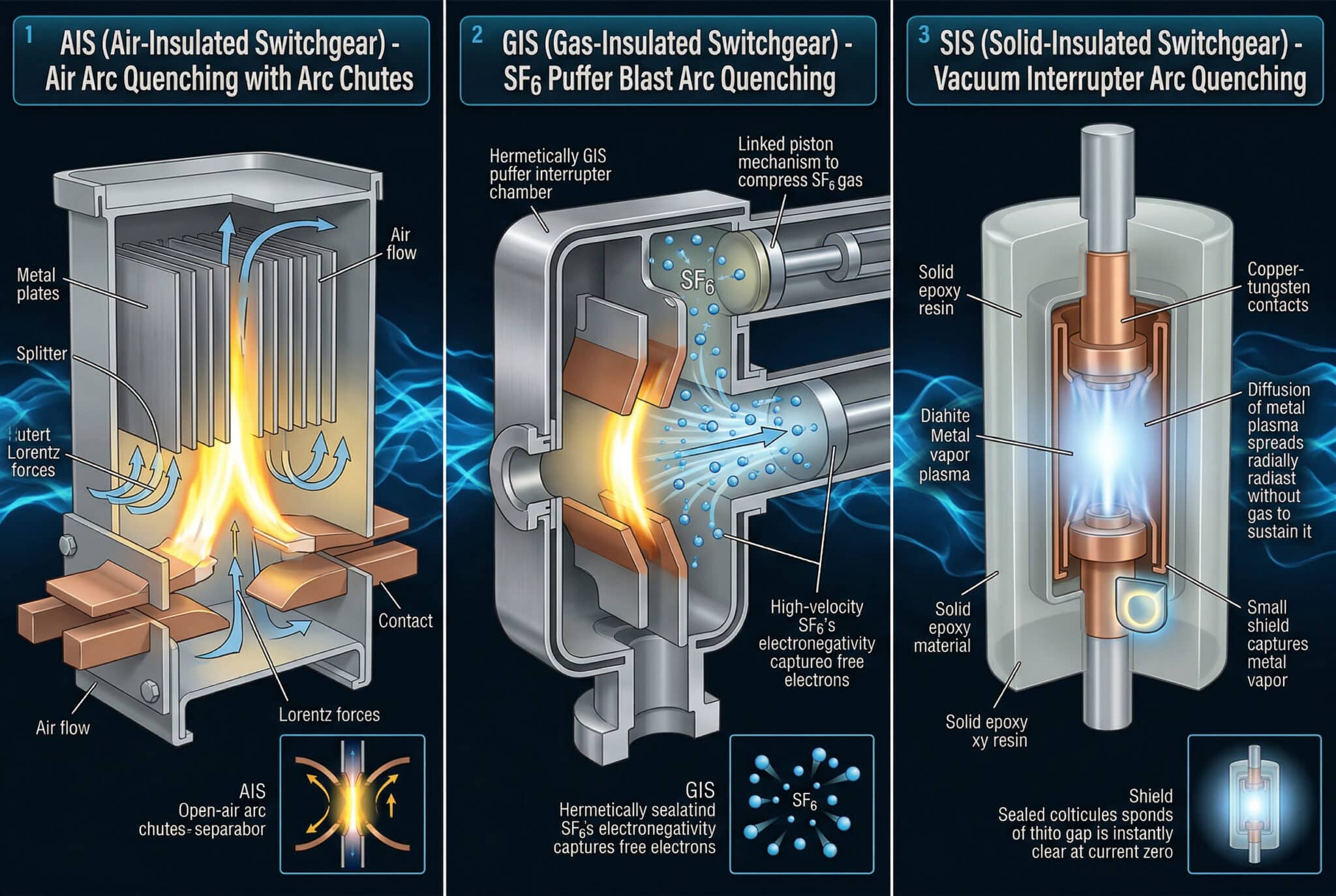 Arc Quenching Explained: How Switchgear Extinguishes Arcs Using SF6 ...